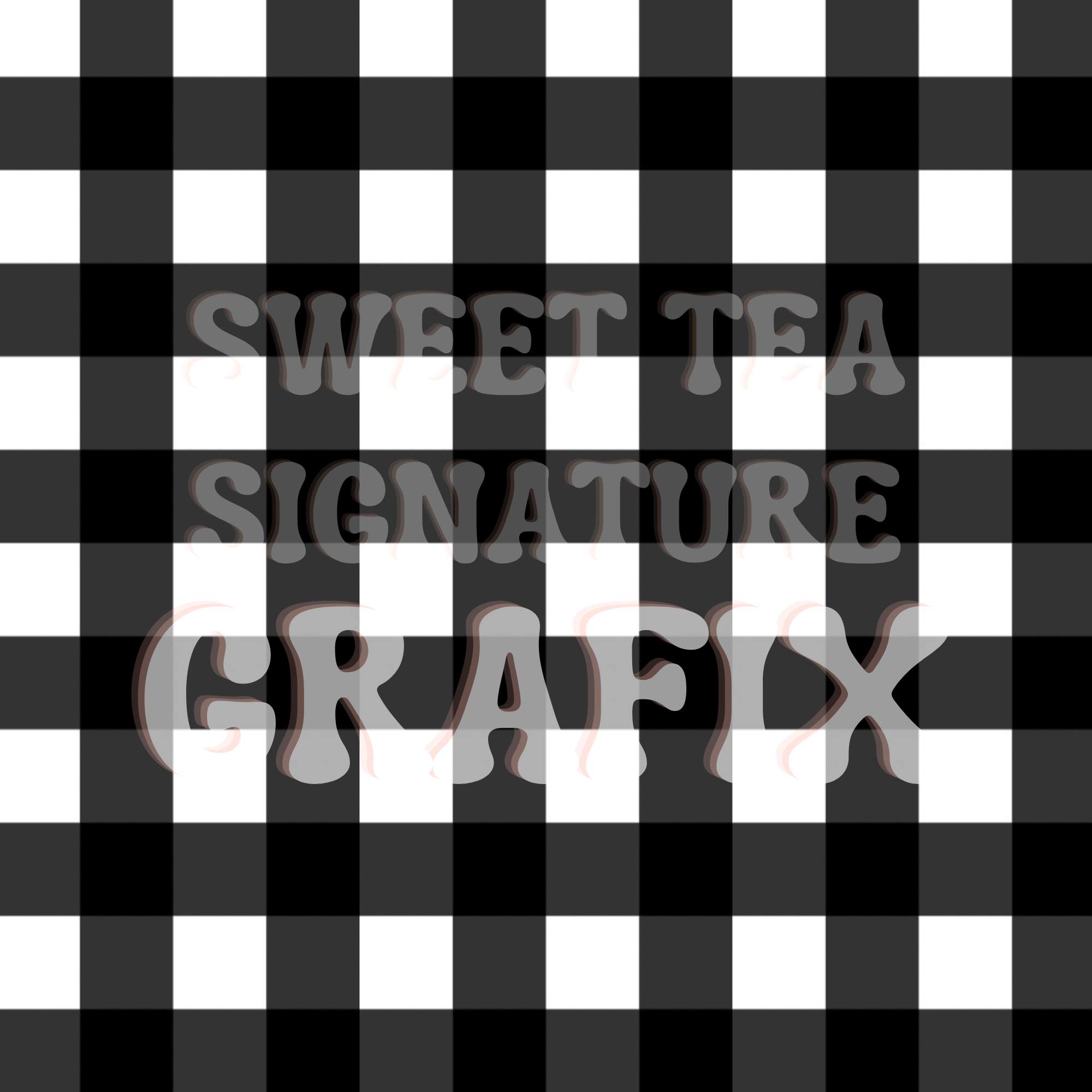 Black & White Gingham – Sweet Tea Signature GraFix