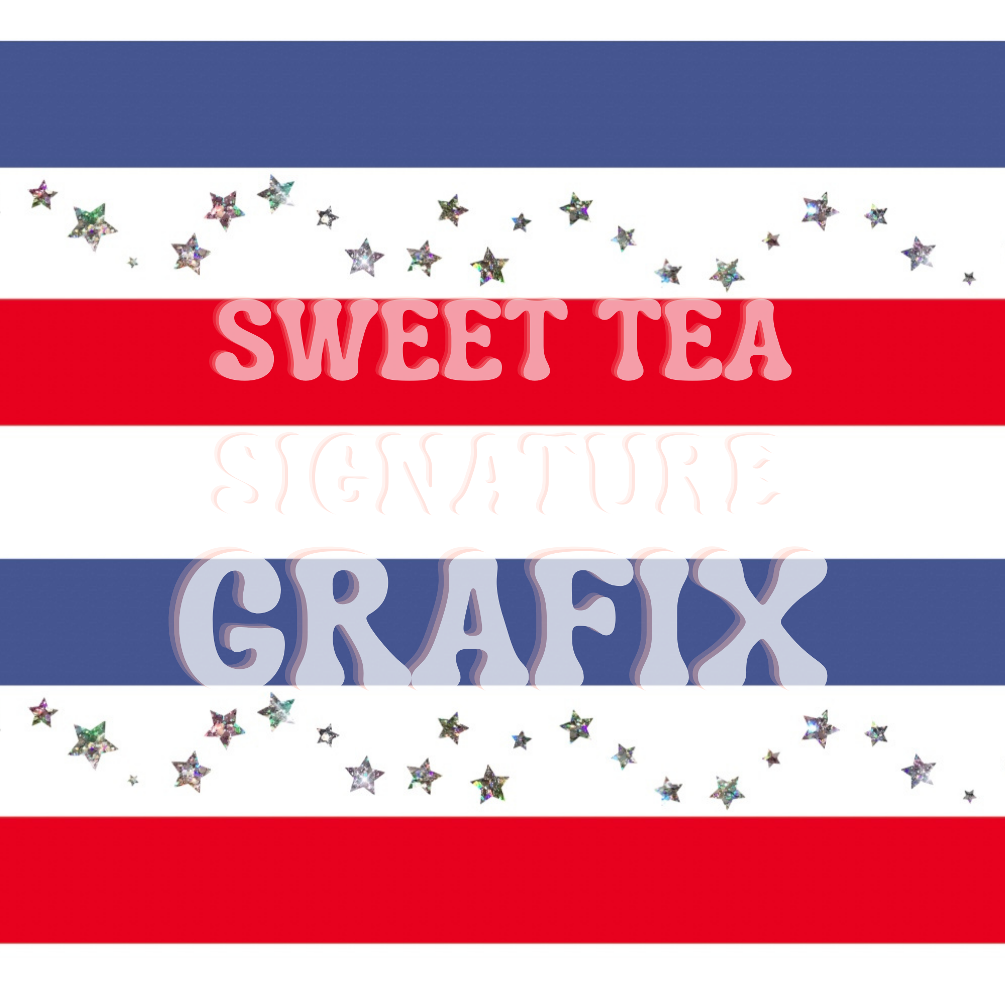 Glitter Star Stripes – Sweet Tea Signature GraFix