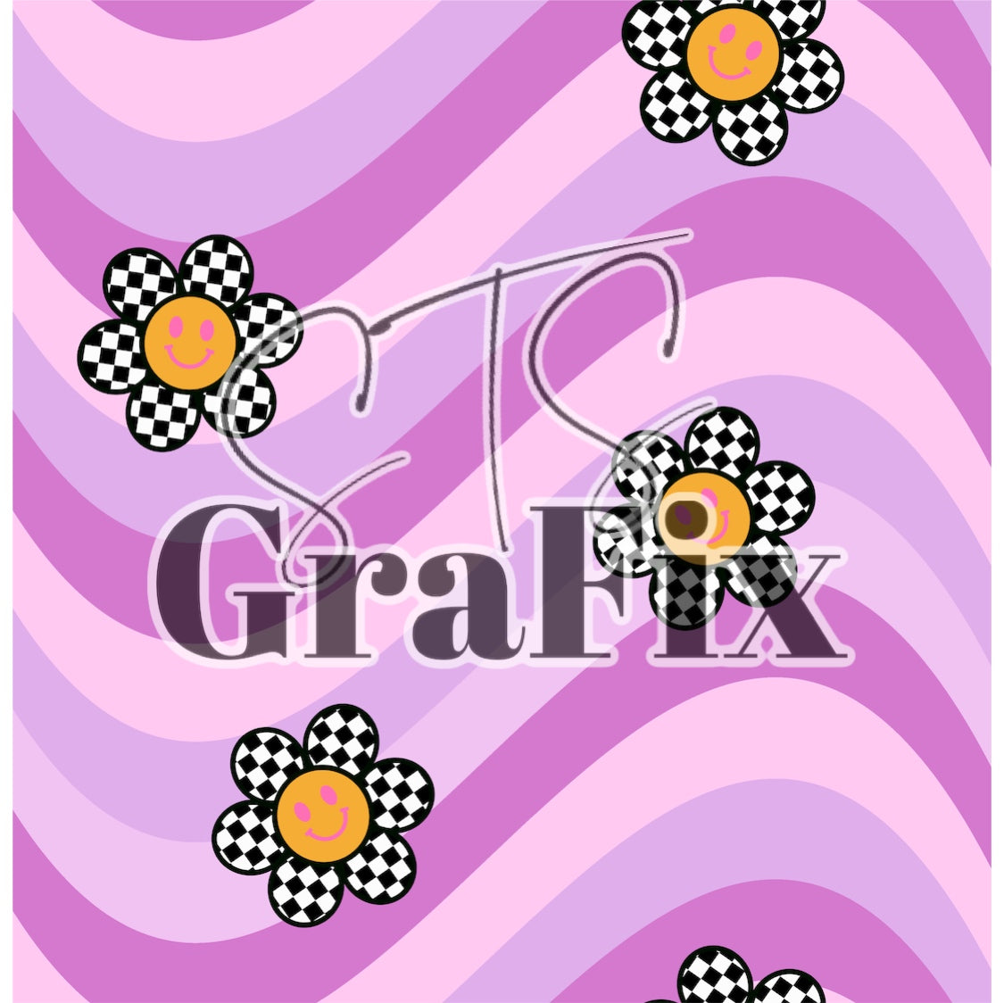 Purple Wavy Checkers – Sweet Tea Signature GraFix