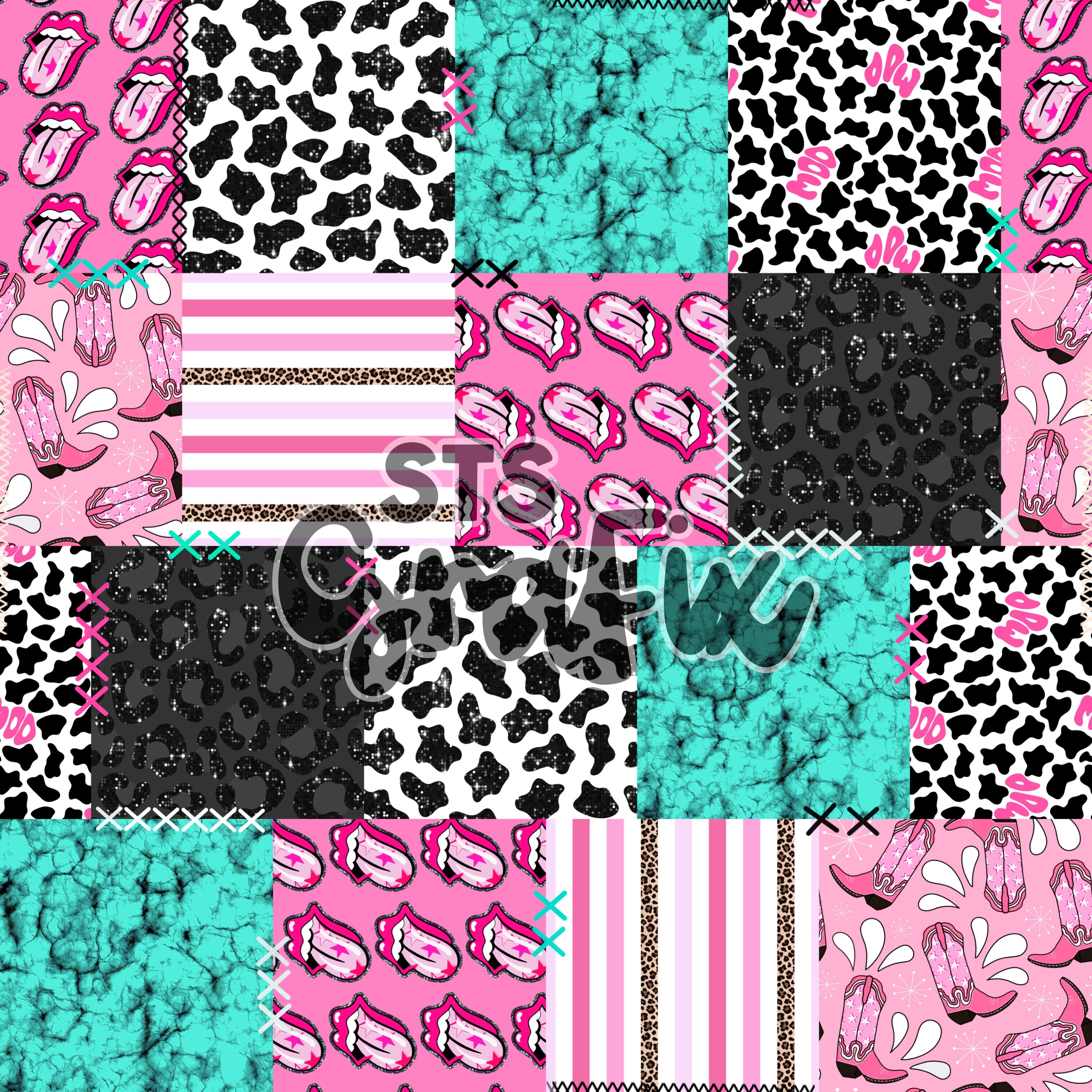 Disco Cow Patchwork – Sweet Tea Signature GraFix