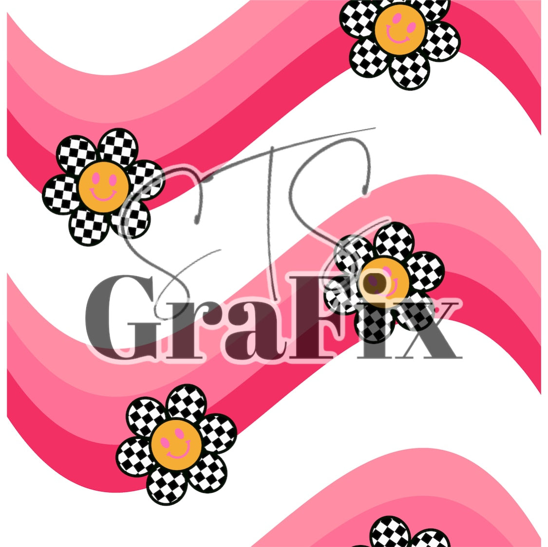 Pink Spaced Checkers – Sweet Tea Signature GraFix