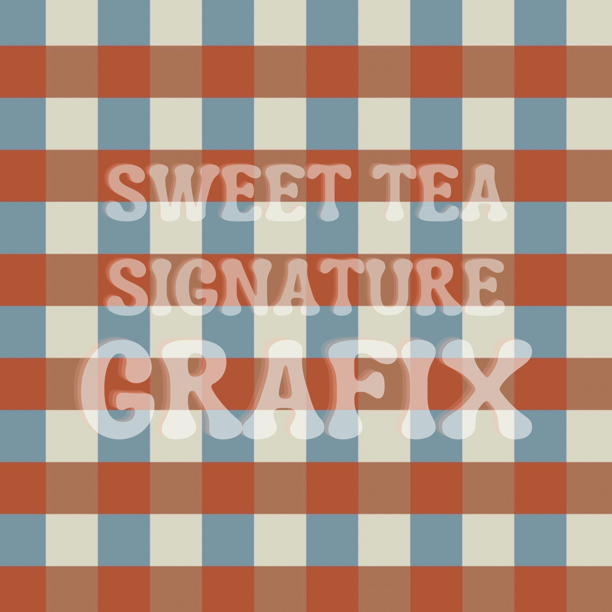 Vintage RWB Gingham – Sweet Tea Signature GraFix