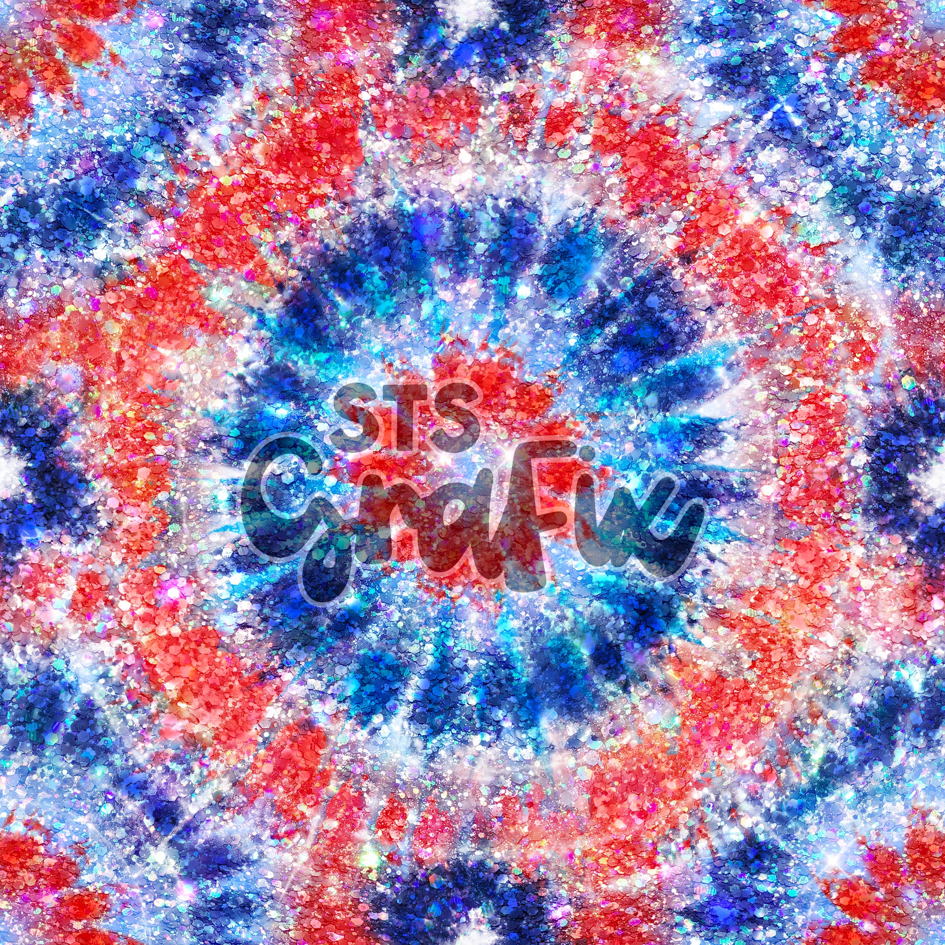 Tye Dye RWB Glitter – Sweet Tea Signature GraFix